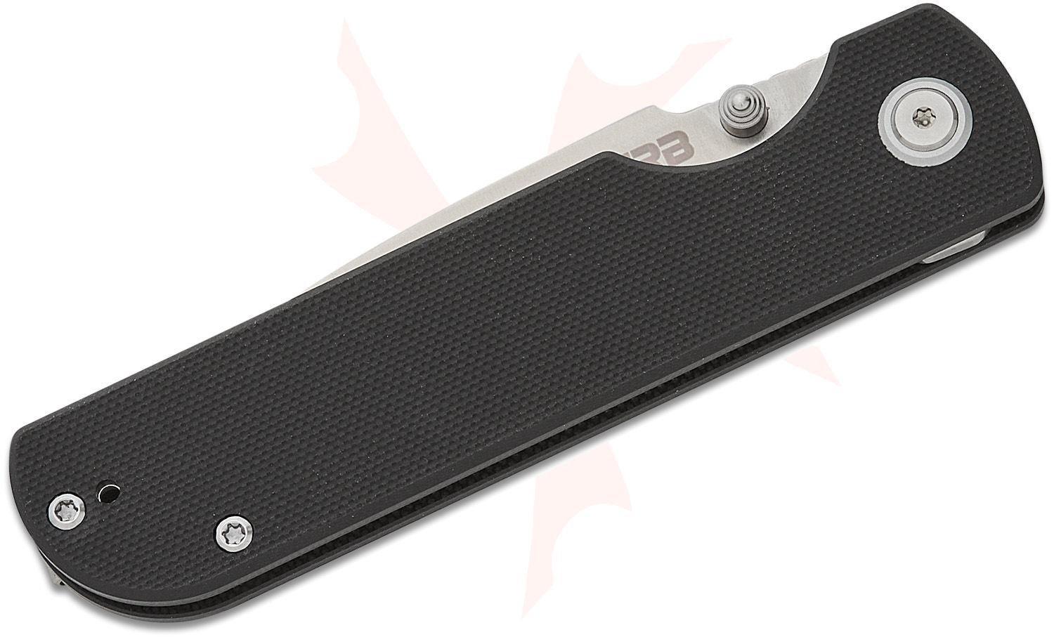 CJRB Cutlery Nova Folding Knife 3.45" AR-RPM9 Sand Polished Tanto Blade, Black G10 Handles ...