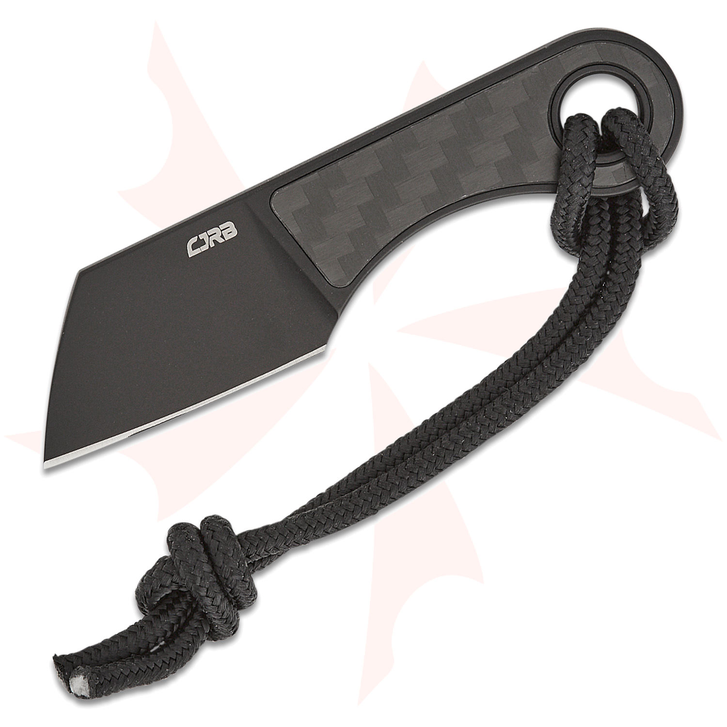 CJRB Cutlery Chip Fixed Blade Neck Knife 1.23" AR-RPM9 Black PVD ...