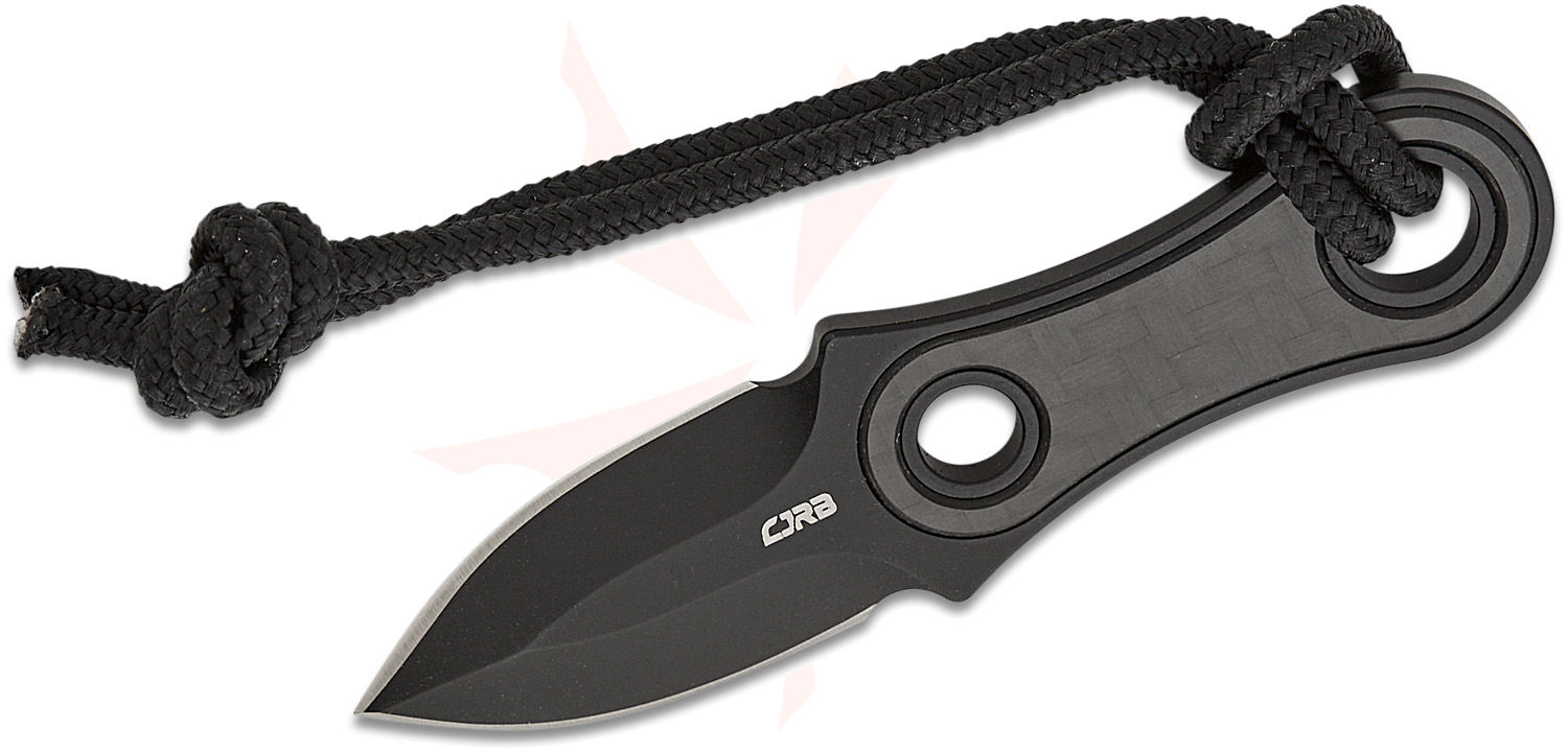CJRB Cutlery Knap Fixed Blade Knife 1.18" AR-RPM9 Black PVD Dagger ...