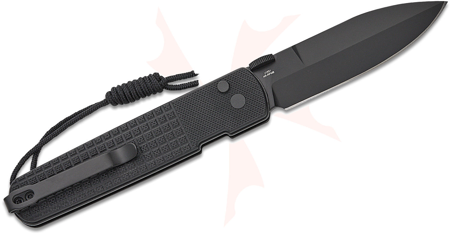 CJRB Cutlery Locust Button Lock Folding Knife 3.15" AR-RPM9 Black PVD ...