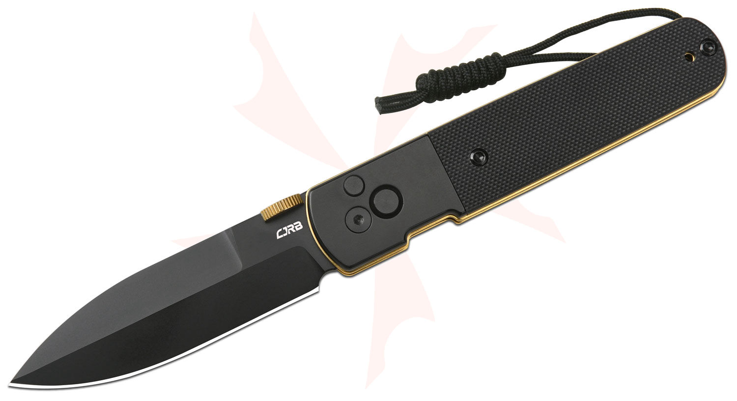 CJRB Cutlery Locust Button Lock Folding Knife 3.15" AR-RPM9 Black PVD ...