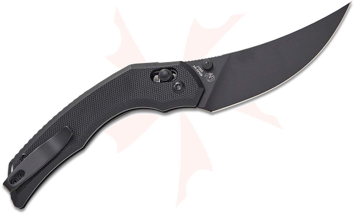 CJRB Cutlery Dusty Rhodes Nanner Crossbar Lock Front Flipper Knife 3.23 ...