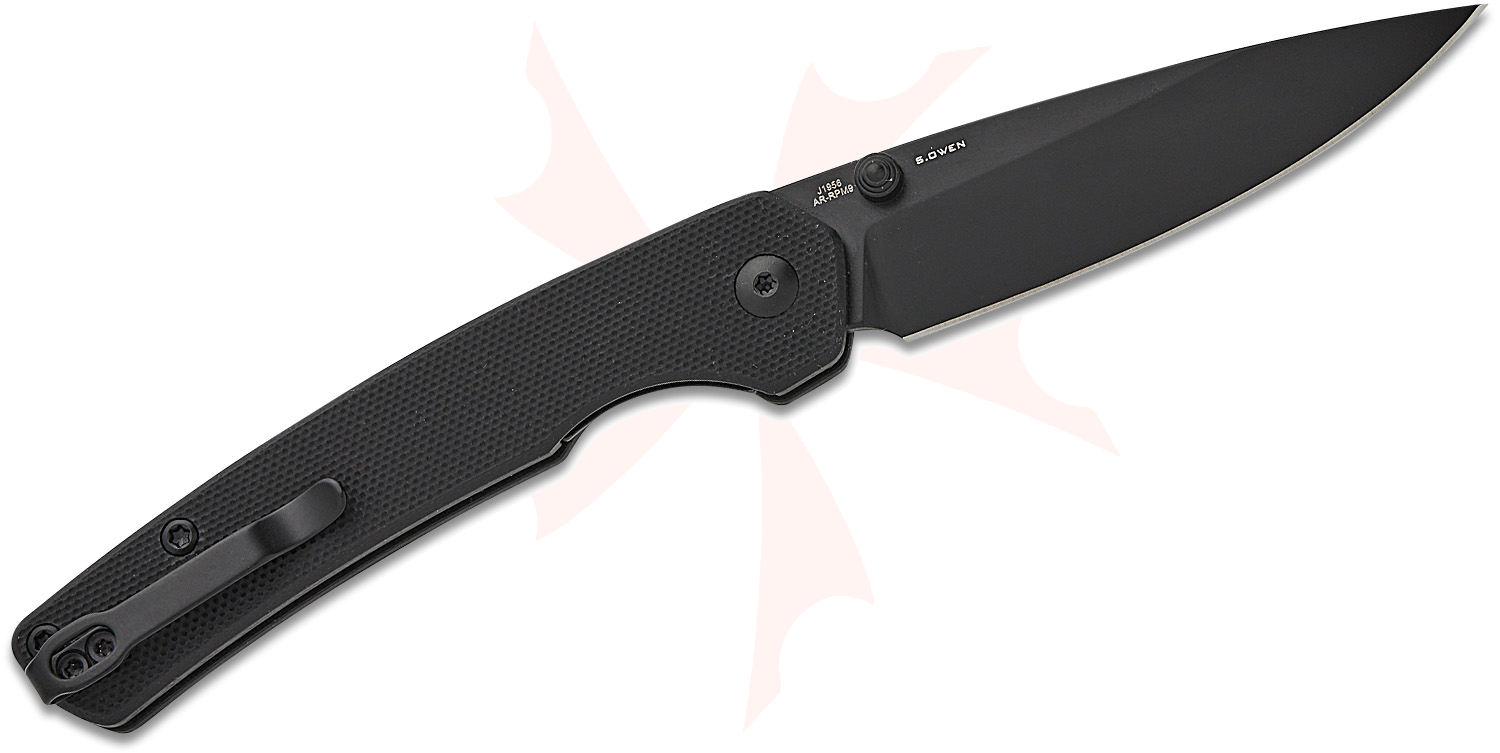 CJRB Cutlery Kain Folding Knife 2.95" AR-RPM9 Black Stonewashed Drop ...