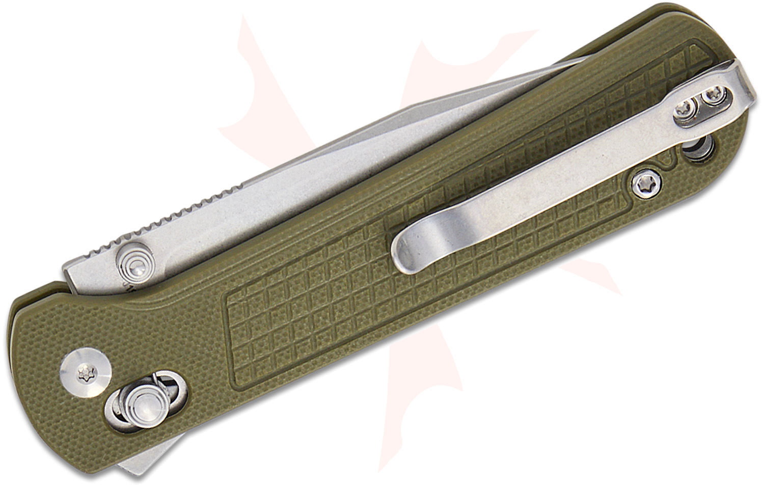 CJRB Cutlery Bolt Recoil-Lock V2 Folding Knife 3.25" AR-RPM9 Stonewashed Drop Point Blade, Green ...