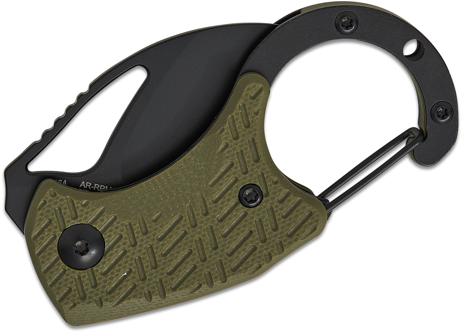 CJRB Cutlery Anansi Carabiner Folding Knife 1.61" AR-RPM9 Black PVD ...