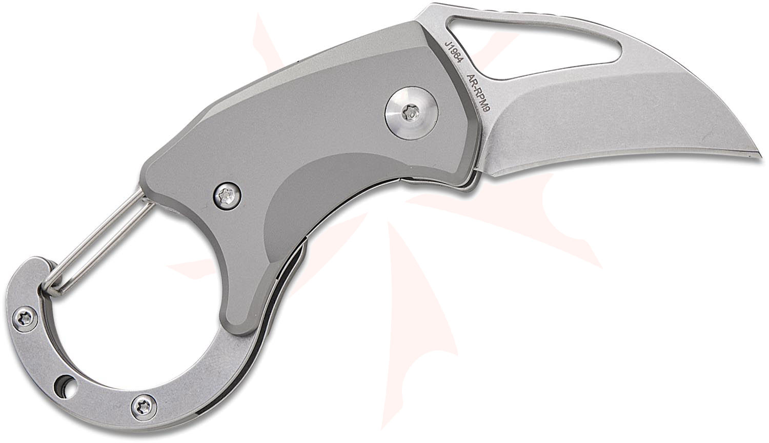 CJRB Cutlery Anansi Carabiner Folding Knife 1.61" AR-RPM9 Stonewashed ...