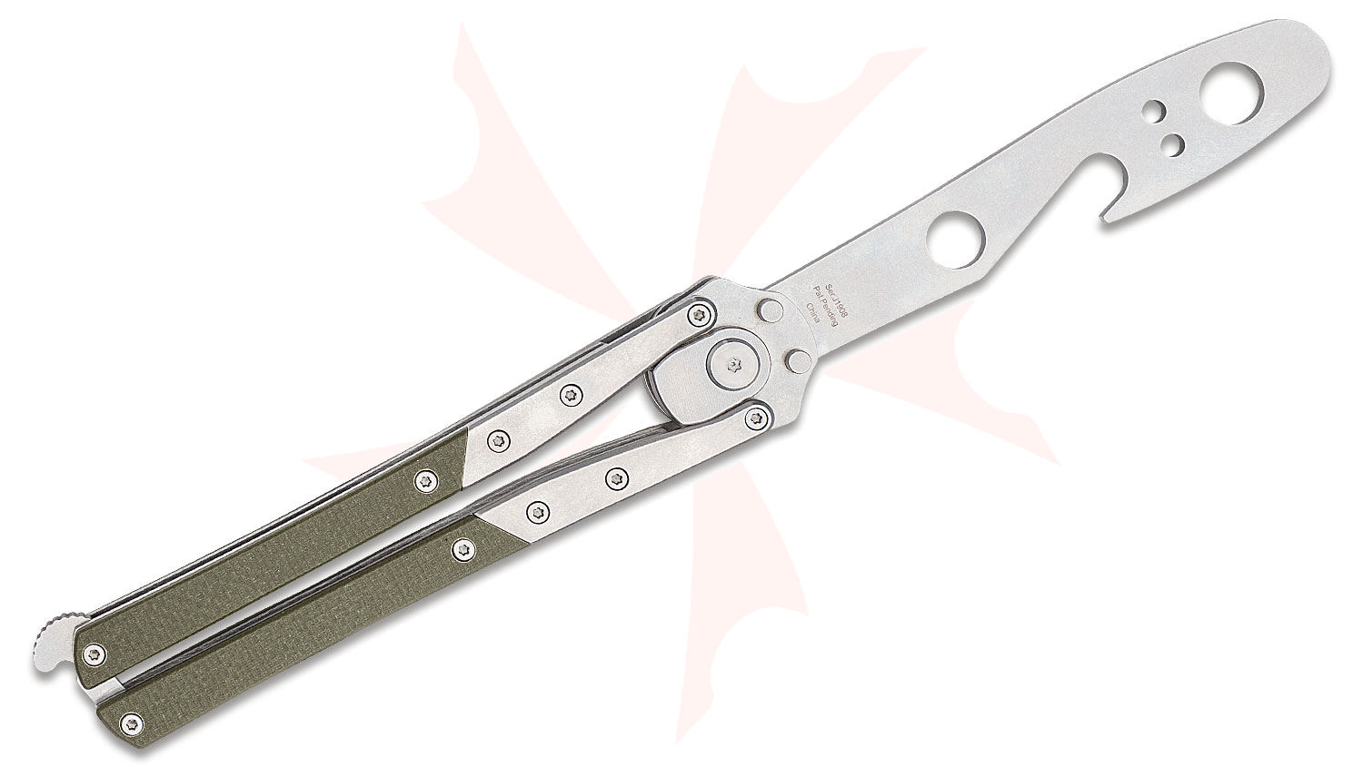 CJRB Cutlery Kinetic-Flip AUTO Butterfly Multi-Tool, 3.93" Stonewashed ...