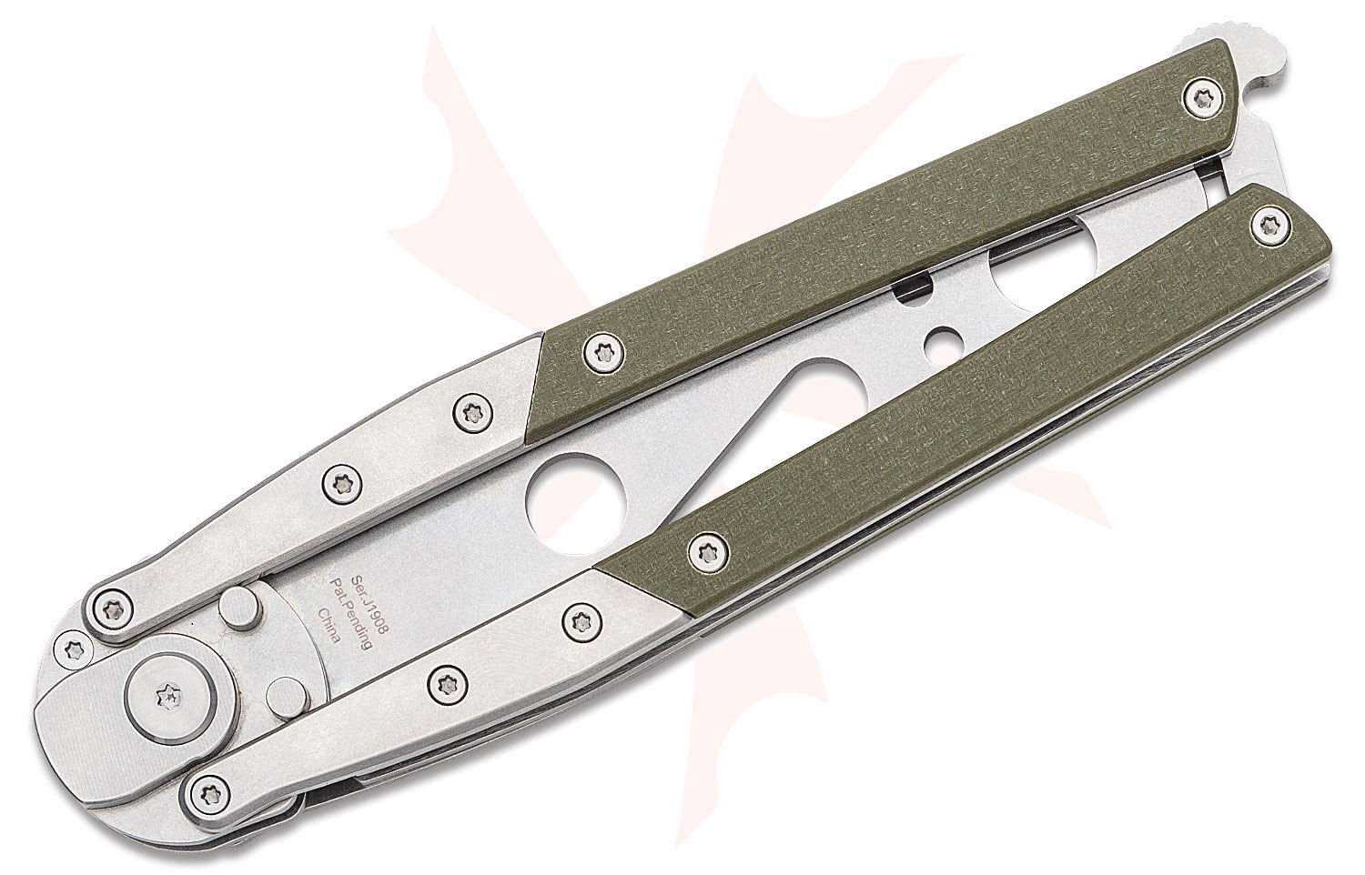 CJRB Cutlery Kinetic-Flip AUTO Butterfly Multi-Tool, 3.93" Stonewashed ...