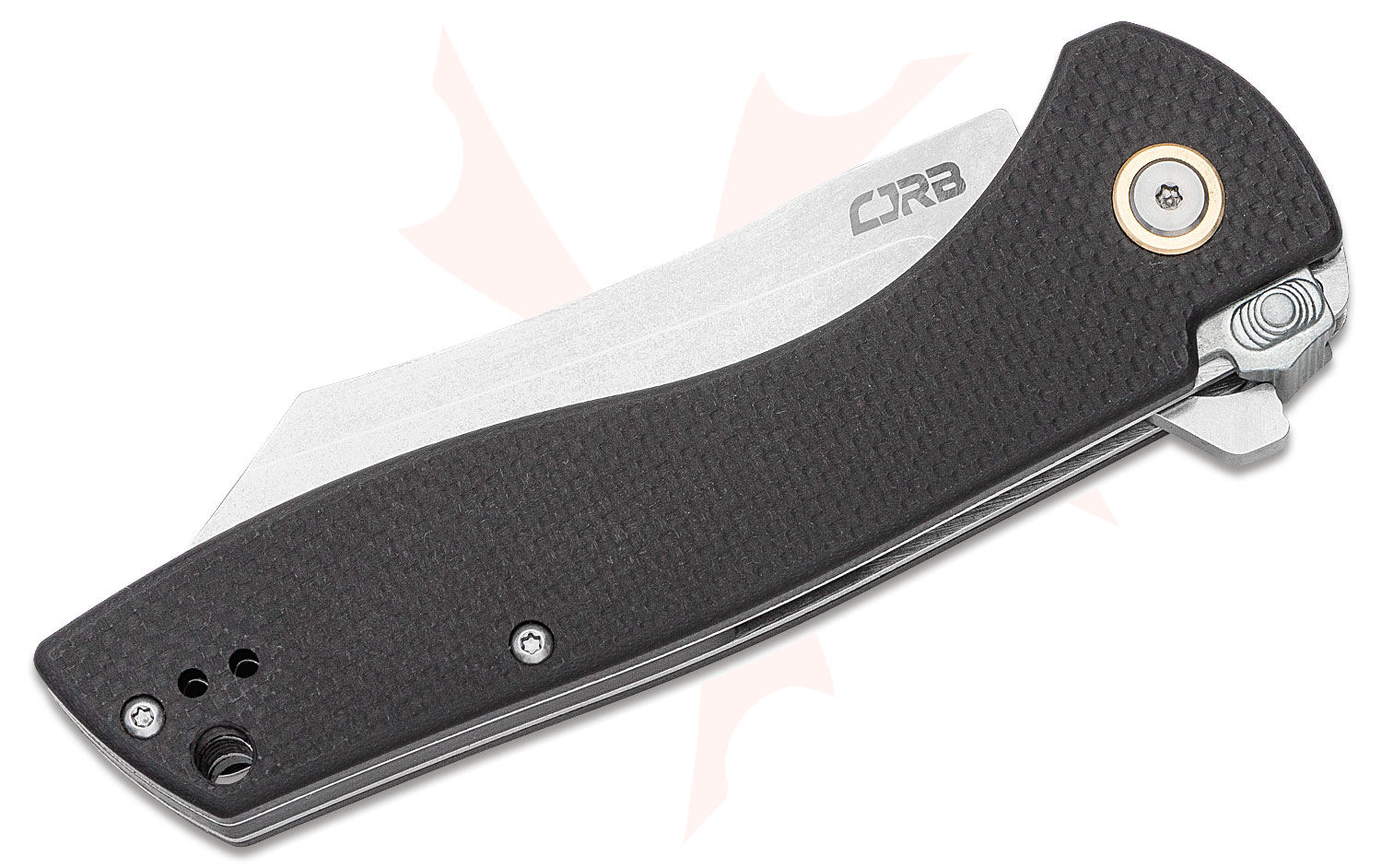 CJRB Cutlery Kicker Flipper Knife 3.52" Stonewashed Reverse Tanto Blade ...