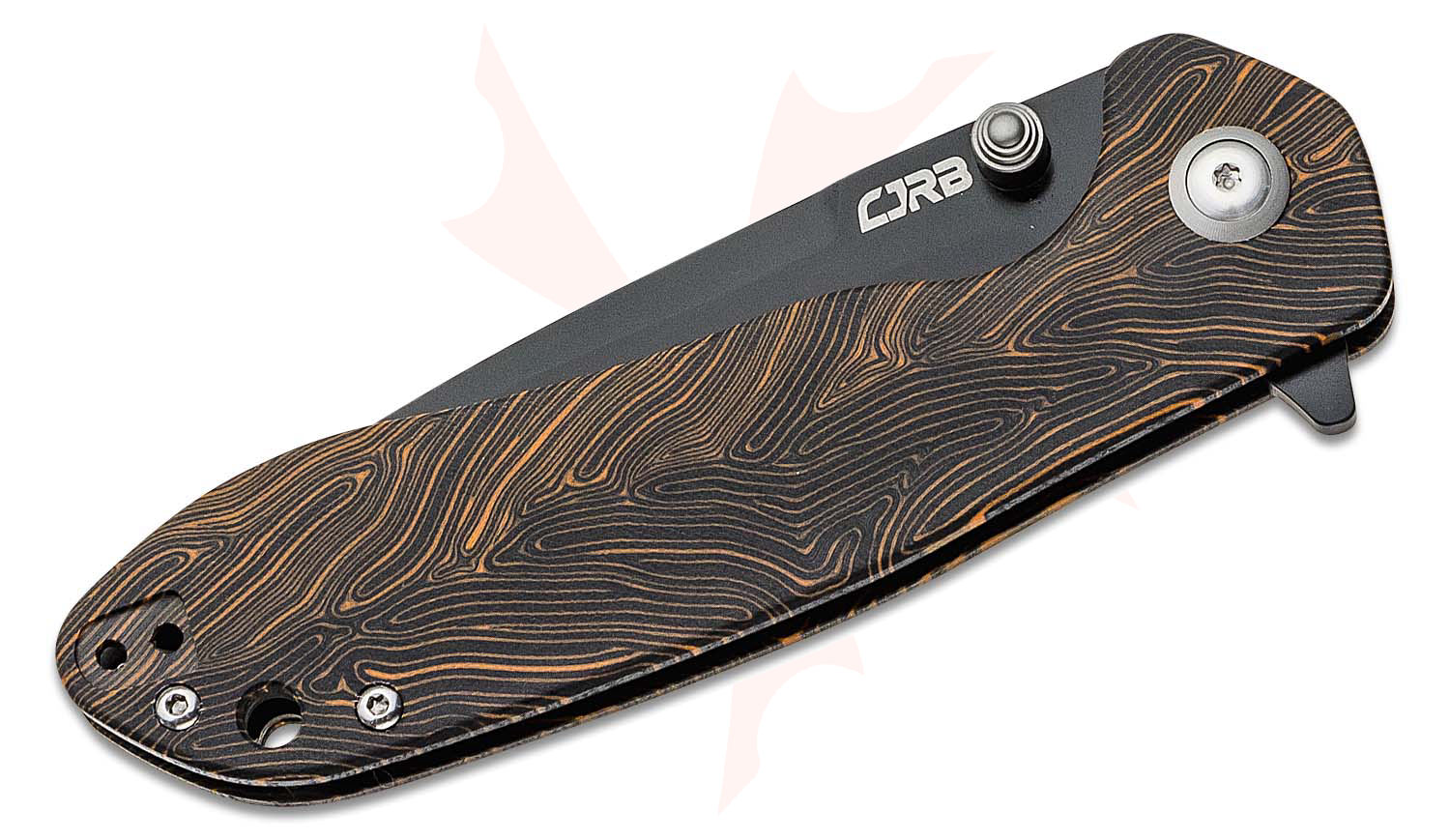 CJRB Cutlery Scoria Flipper Knife 3.48" AR-RPM9 Black Drop Point Blade ...