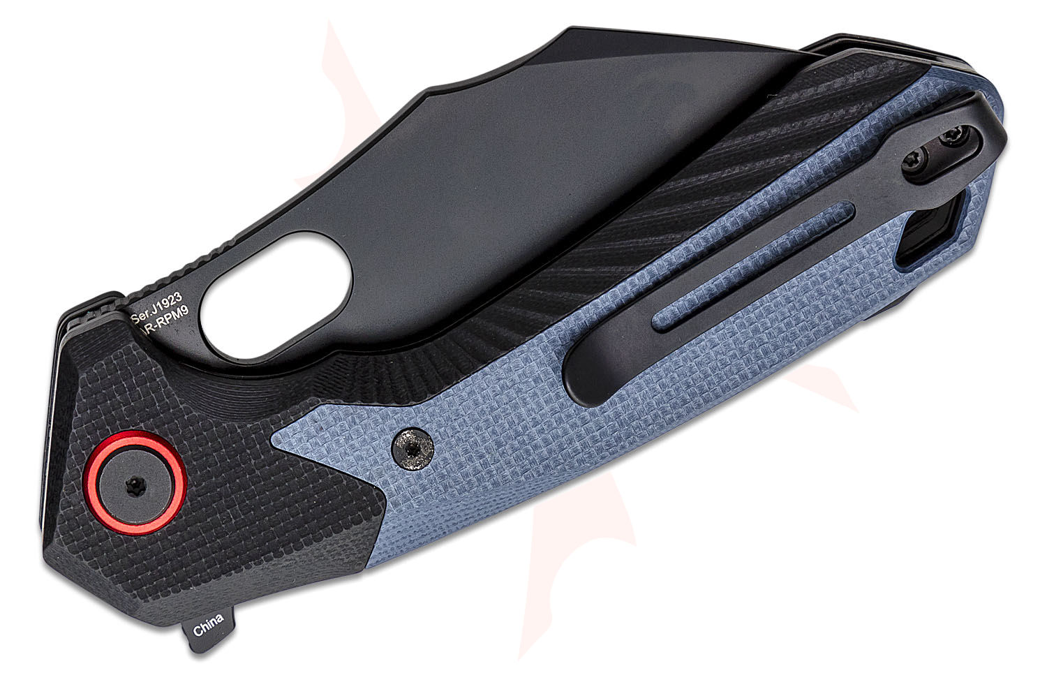 CJRB Cutlery Caldera Flipper Knife 3.5" AR-RPM9 Black PVD Modified ...