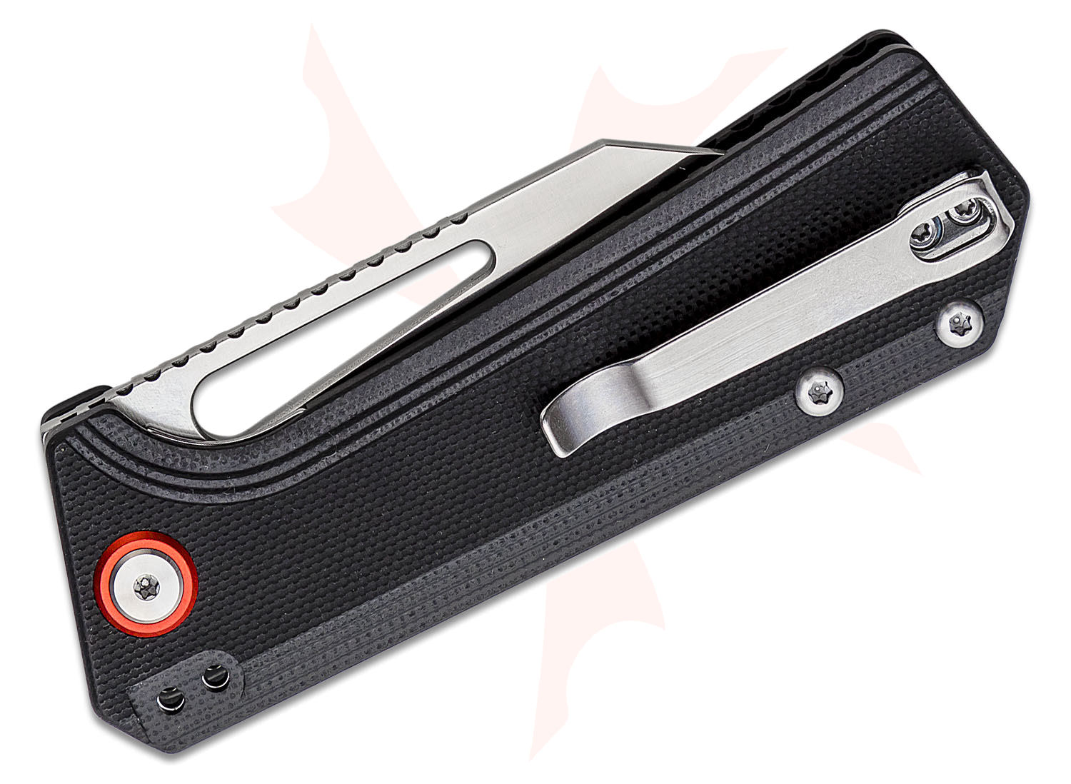 CJRB Cutlery Ruffian Folding Knife 3.09" AR-RPM9 Satin Modified Wharncliffe Blade, Black G10 ...