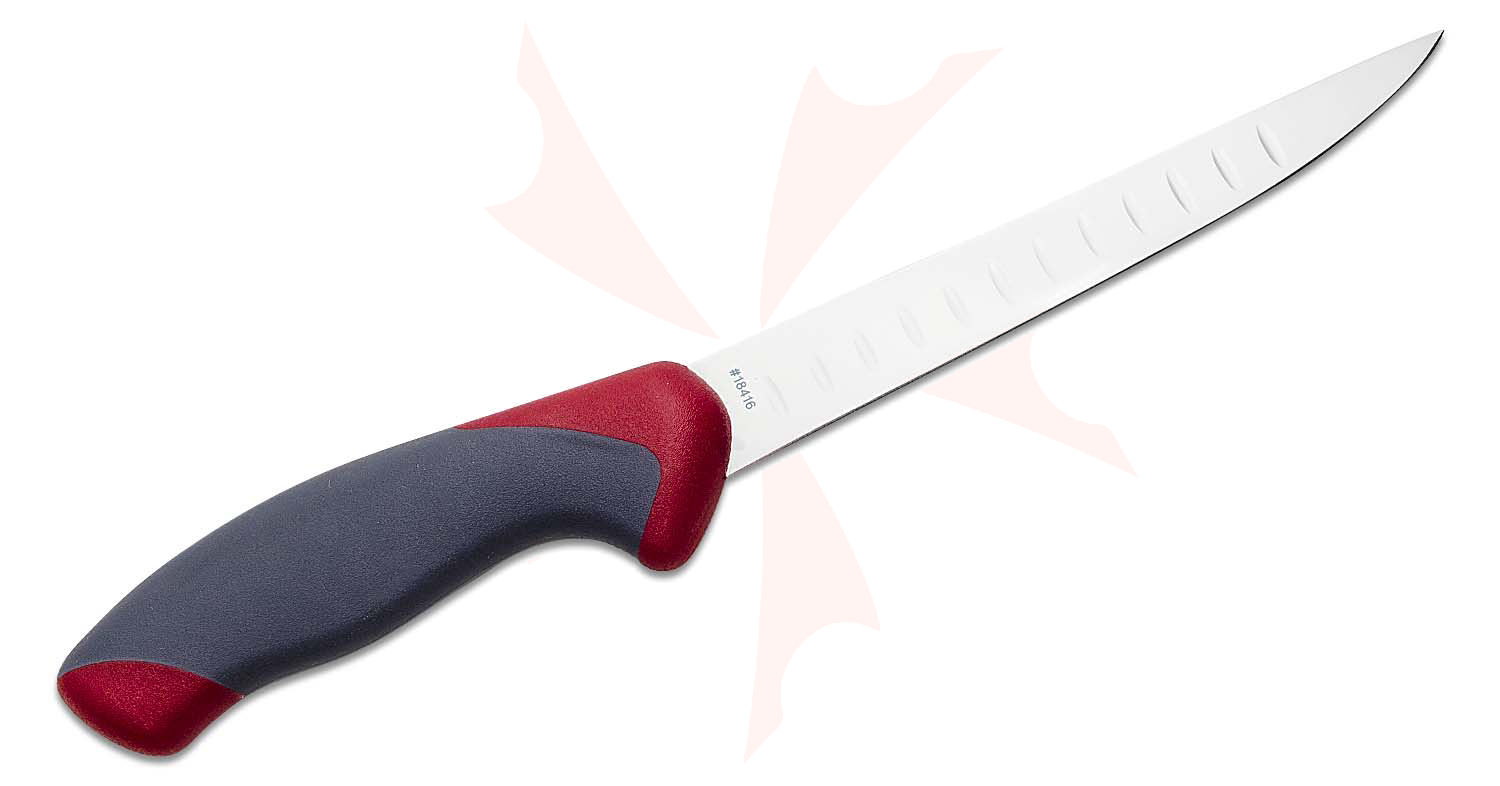 Clauss Titanium Bonded 6.5" Slicing Knife, Gray and Red Rubberized ...