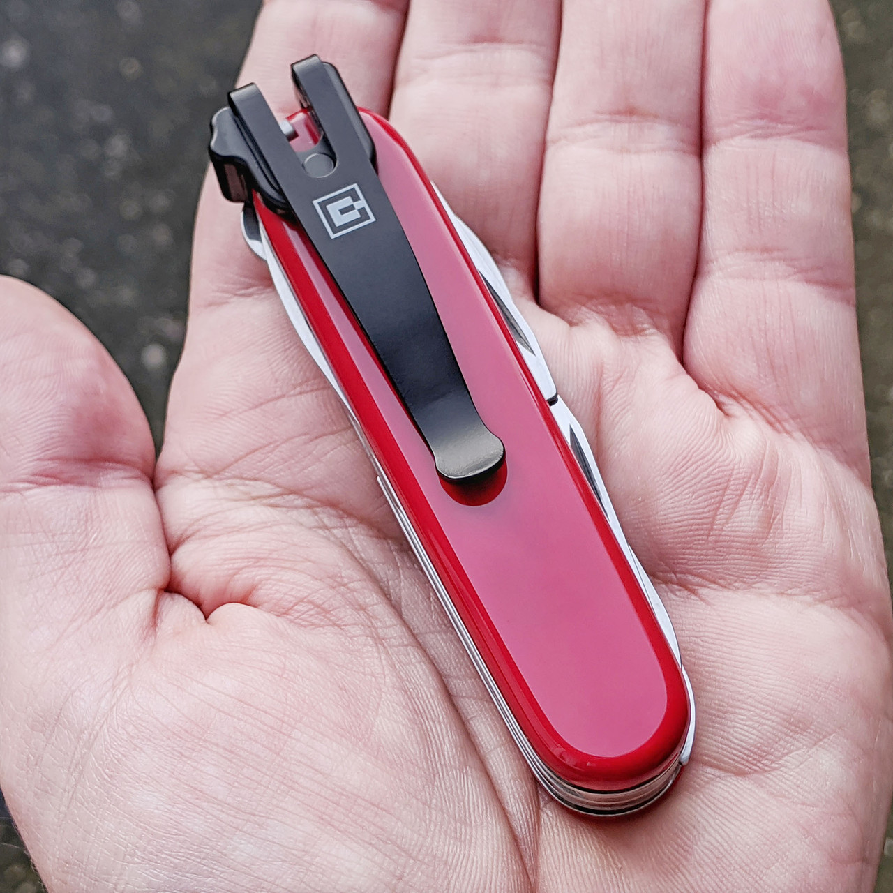 Clip & Carry SwissQlip Stainless Steel Deep Carry Pocket Clip for 91mm ...