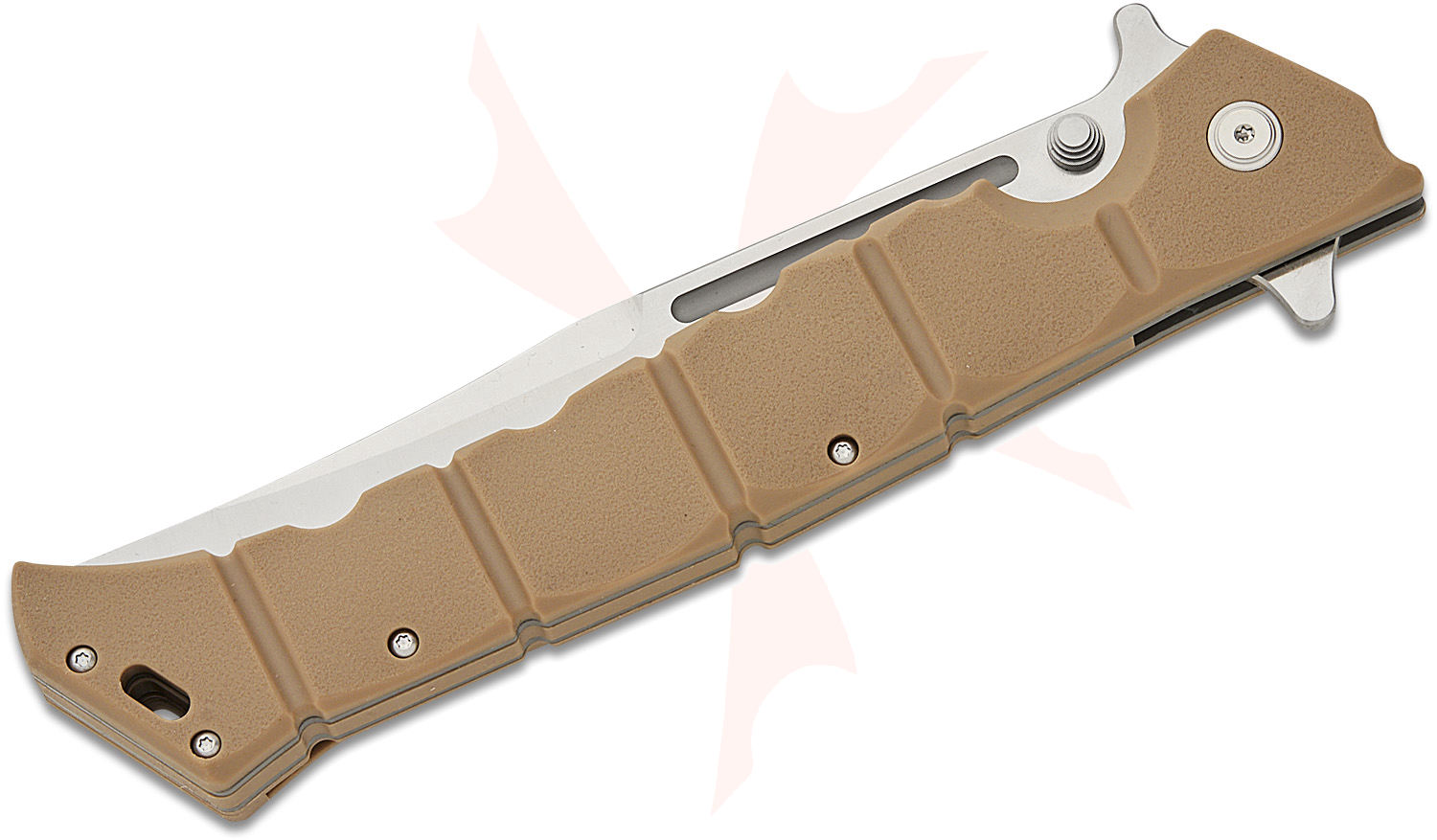 Cold Steel 20NQX-DTST Large Luzon Flipper Knife 6" Satin Clip Point ...