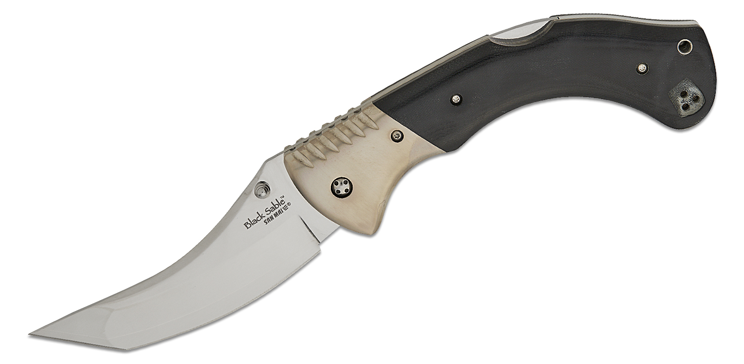 Cold Steel Custom Series Vintage Black Sable Folding Knife 4" VG-1 San ...
