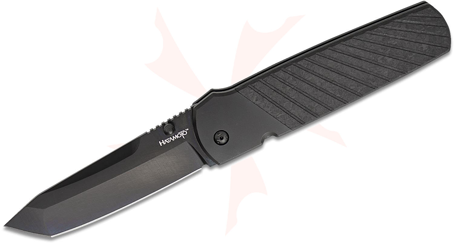 Cold Steel Hatamoto Folding Knife 4" CPM-20CV Polished Black PVD Tanto ...