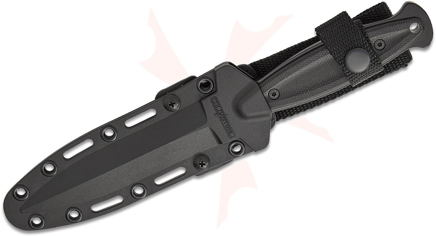 Cold Steel Drop Forged Mini Wasp Fixed Blade Knife 5.5" Black Double ...