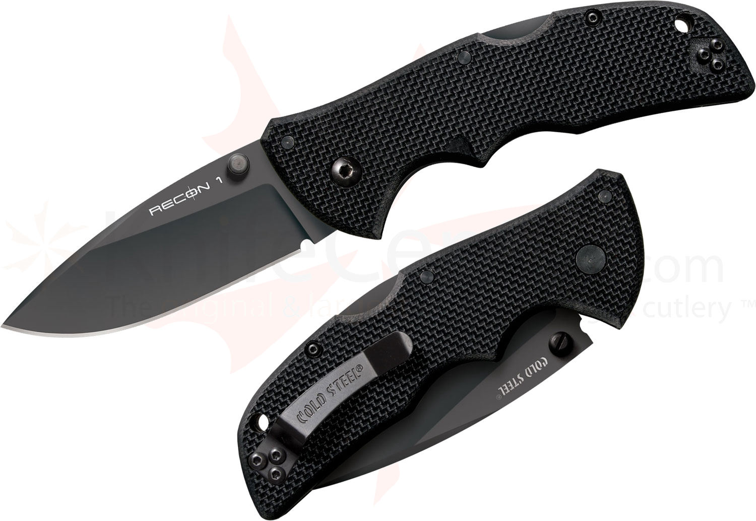Cold Steel 27TMS Mini Recon 1 Spear Point 3" Plain Blade, G10 Handles ...