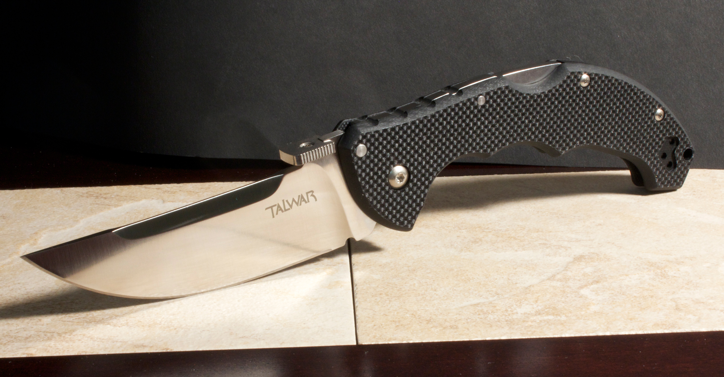 Cold Steel 21TTXL Talwar Folding Knife 5-1/2" Plain Blade, G10 Handles ...