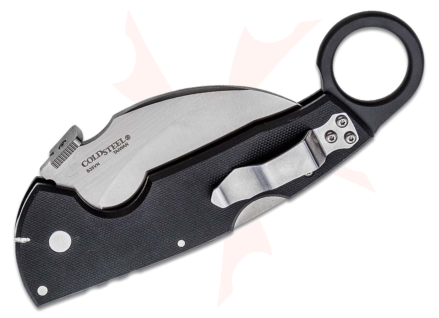 Cold Steel 22C Tiger Claw Karambit Folding Knife 3" S35VN Plain Blade ...