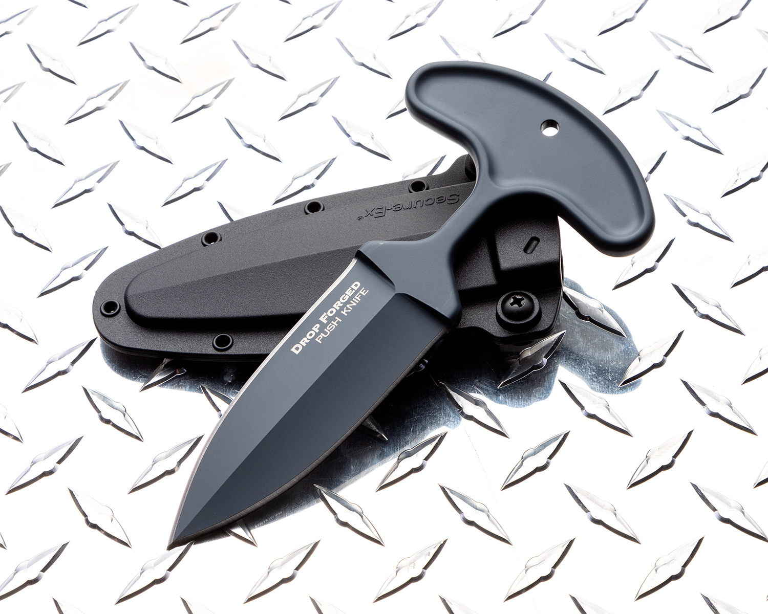 Cold Steel 36MJ Drop Forged Push Dagger Knife 4" Gray Teflon 52100 ...