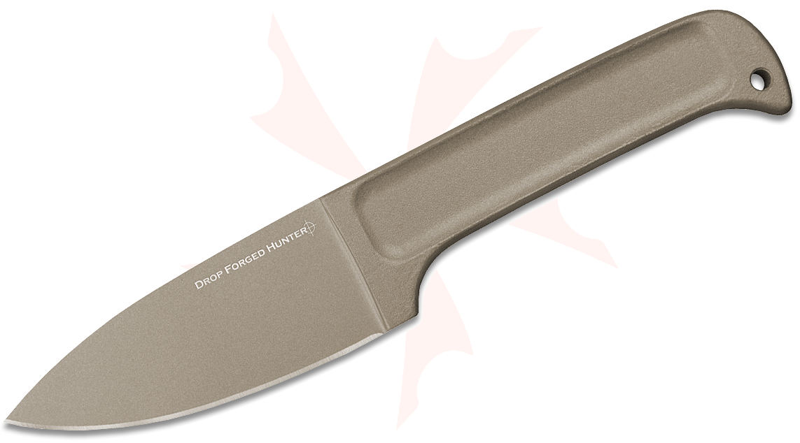 Cold Steel 36M Drop Forged Hunter Fixed 4" Blade, Leather Sheath ...