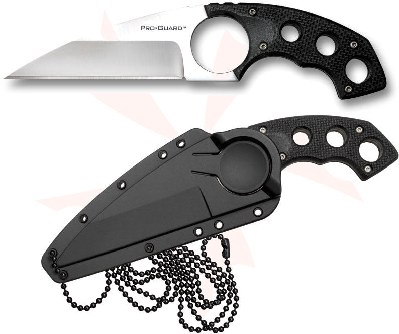 Cold Steel 49FP Pro Guard Neck Knife 4" Plain Blade, G10 Handles ...