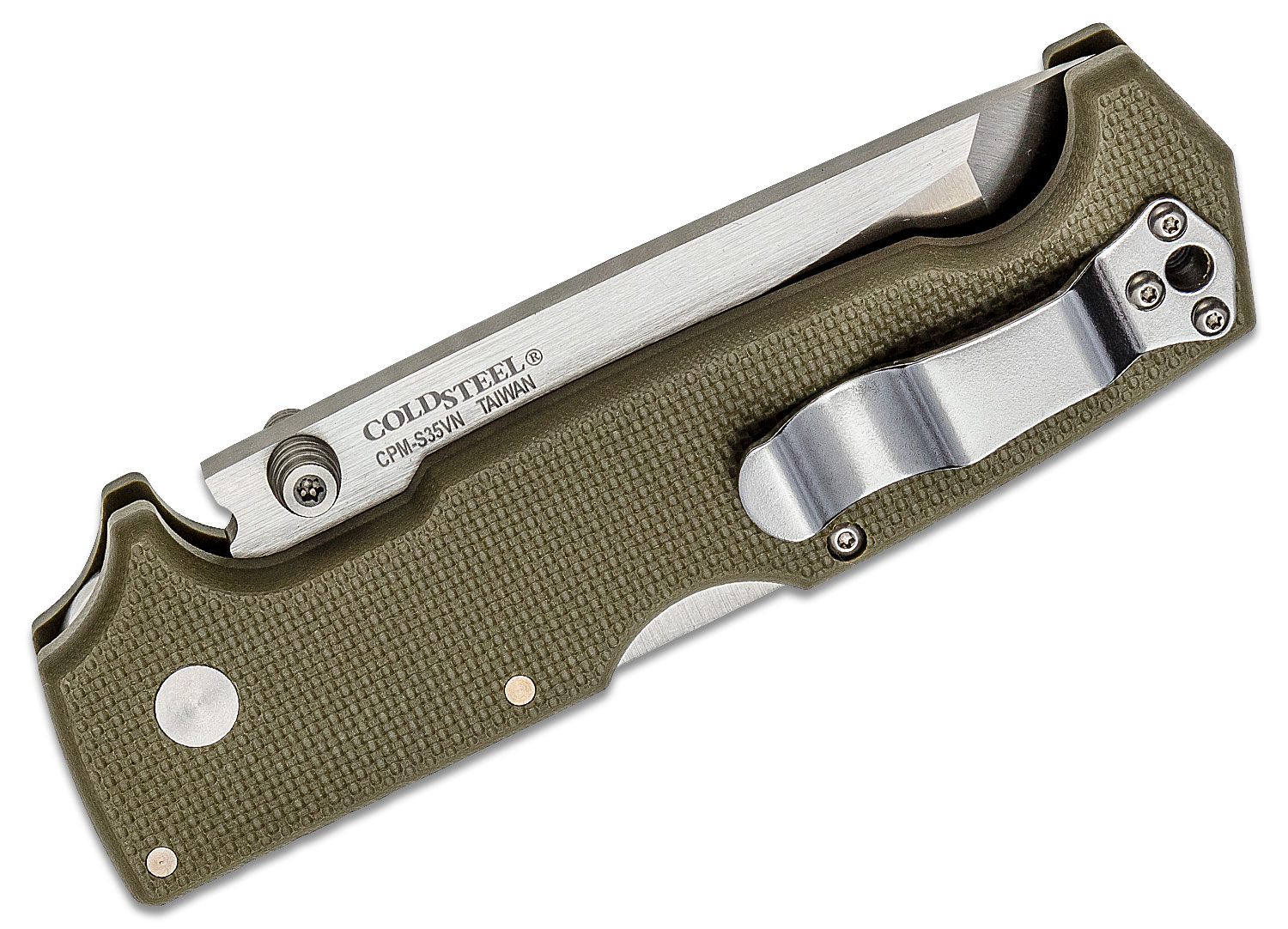 Cold Steel 62LA SR1 Folding Knife 4" S35VN Tanto Blade, OD Green G10 ...