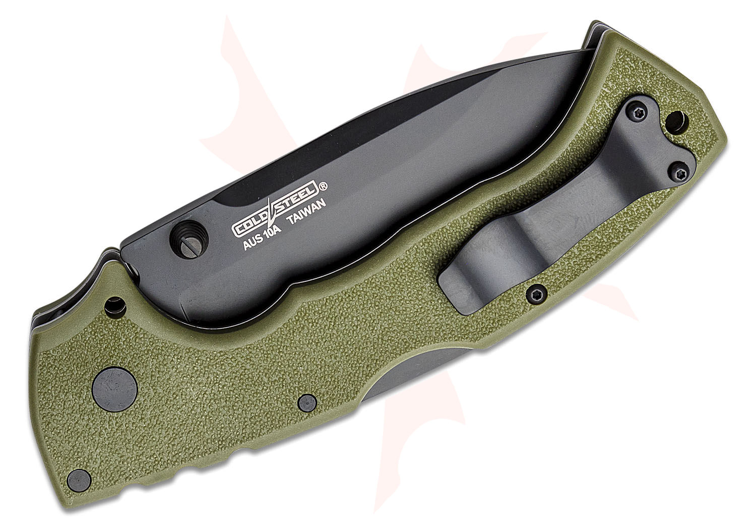 Cold Steel 62RQ-ODBK 4-Max Scout Folding Knife 4" AUS-10A Black Blade ...
