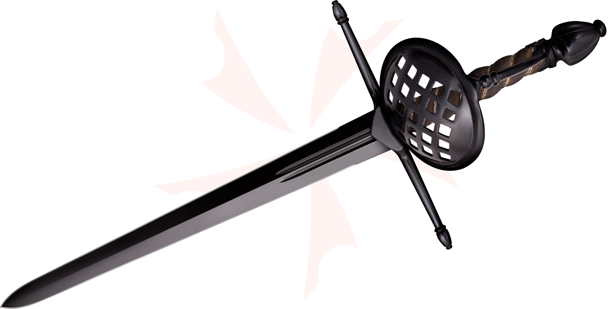 Cold Steel 88SHDM Man at Arms Shell Hilt Dagger 12-1/2" Blade, Leather ...