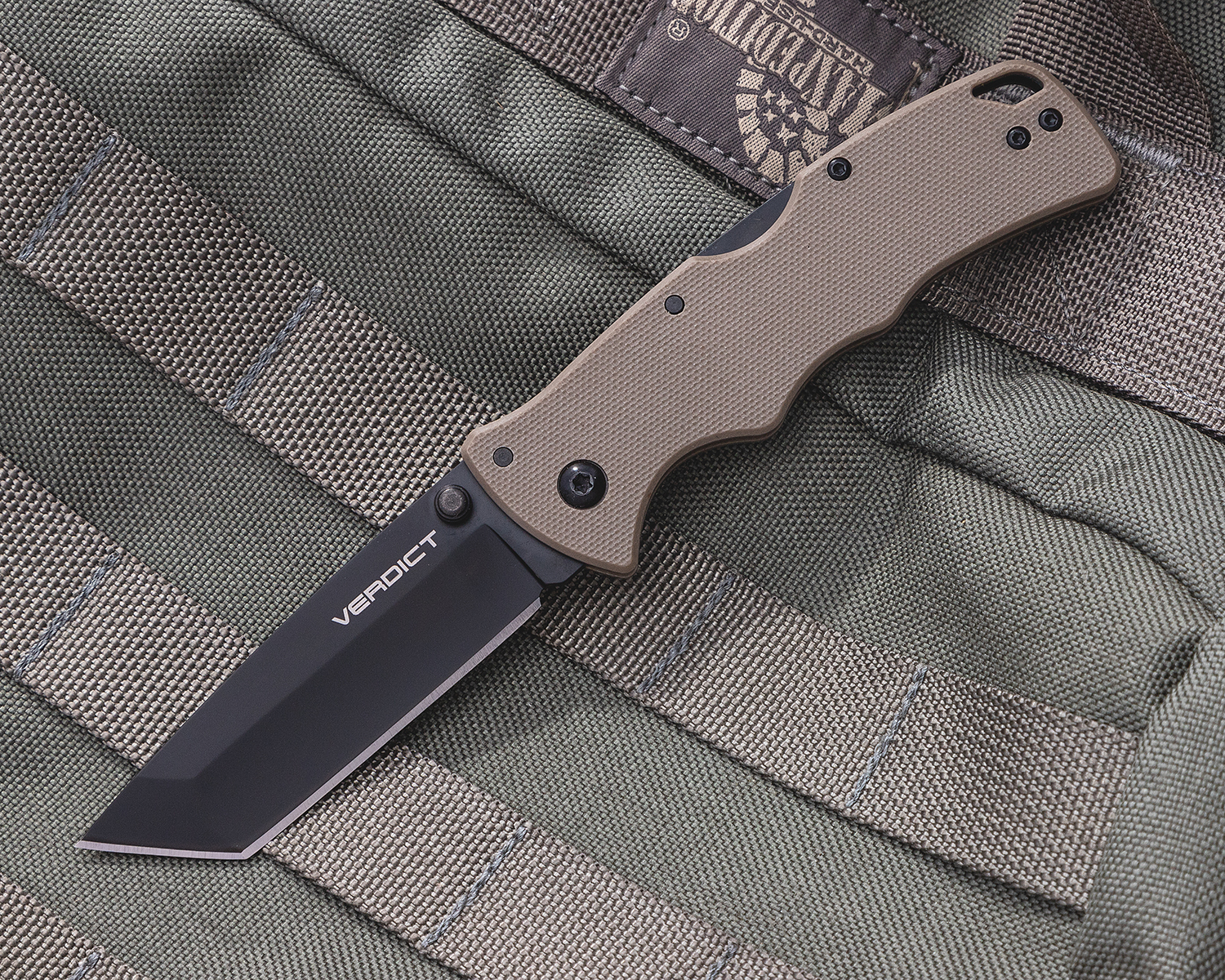 Cold Steel Verdict Folding Knife 3" AUS-10A Black DLC Tanto Blade, Flat ...