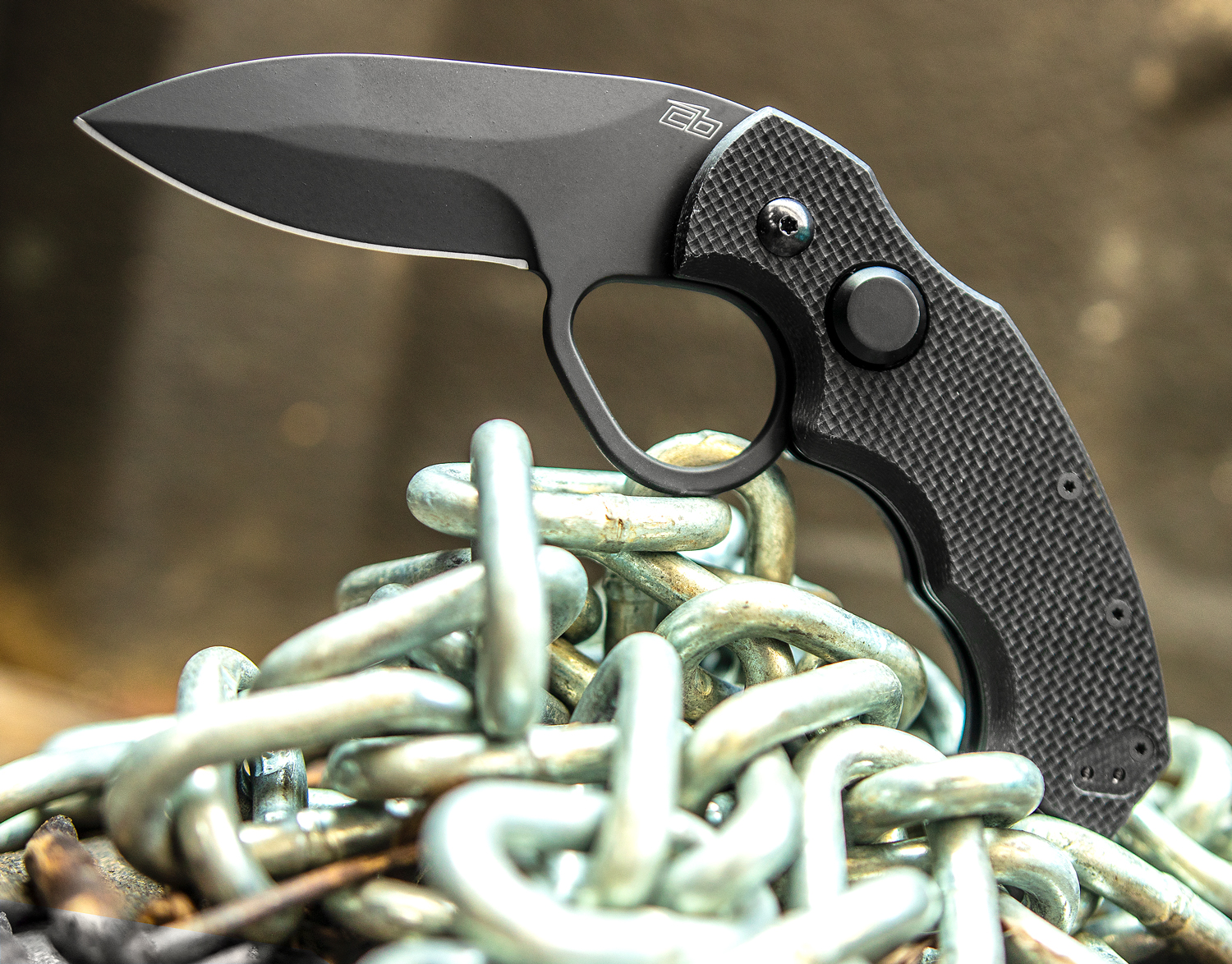 Colonel Blades Colonel Flipper Knife 3" Black N690Co Blade, Black G10 ...