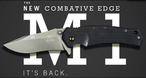 Combative Edge M1 Tactical Folder 3.75" N690Co Black Plain Blade ...