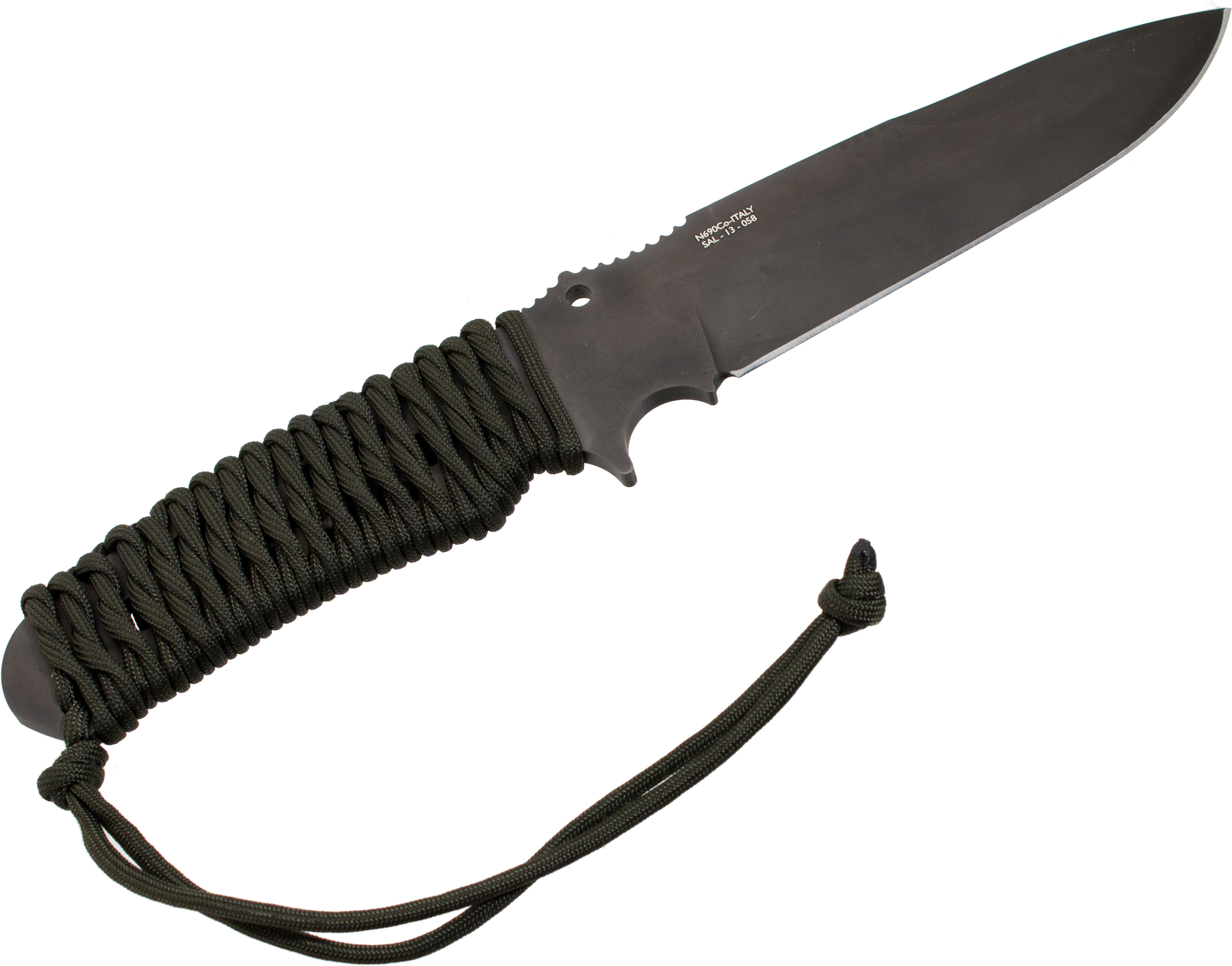 Combative Edge Salus Tactical Fixed 5.875" N690Co Black Plain Blade, OD ...