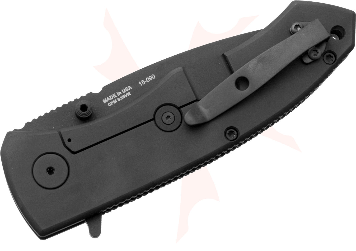 Combative Edge G1 Blackout Flipper 4" S35VN Black Plain Blade and ...