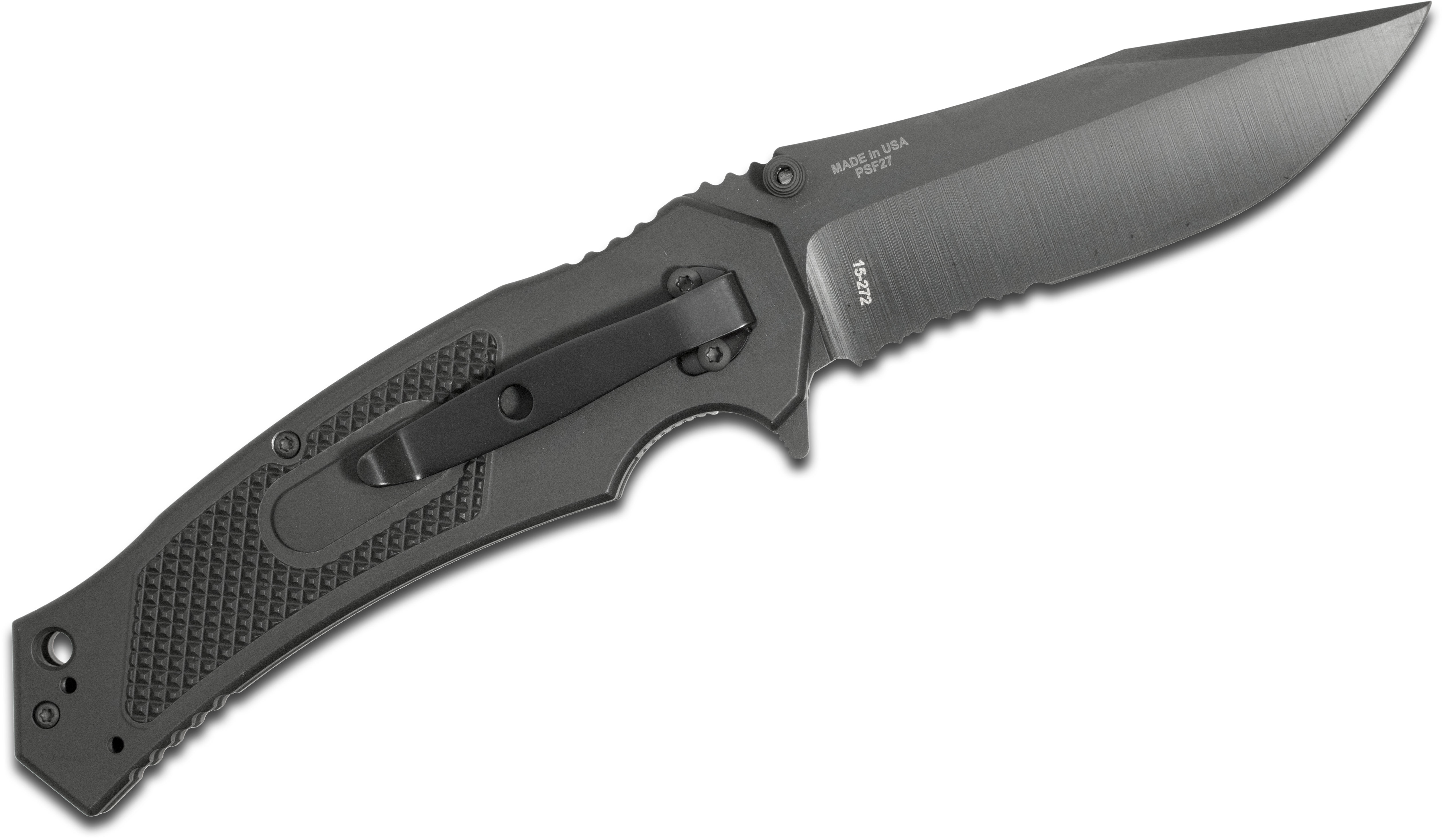 Combative Edge M1 Assisted Folder 3.875" CPM-PSF27 Blackout Combo Blade ...
