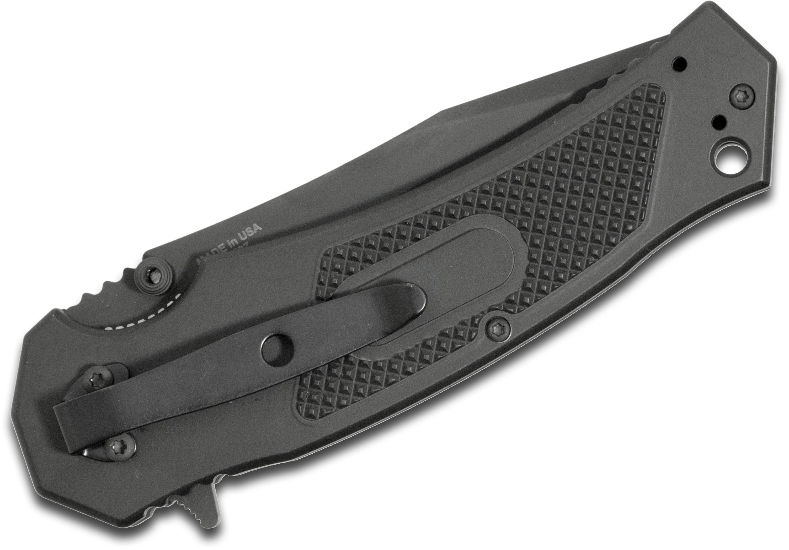 Combative Edge M1 Assisted Folder 3.875" CPM-PSF27 Blackout Combo Blade ...