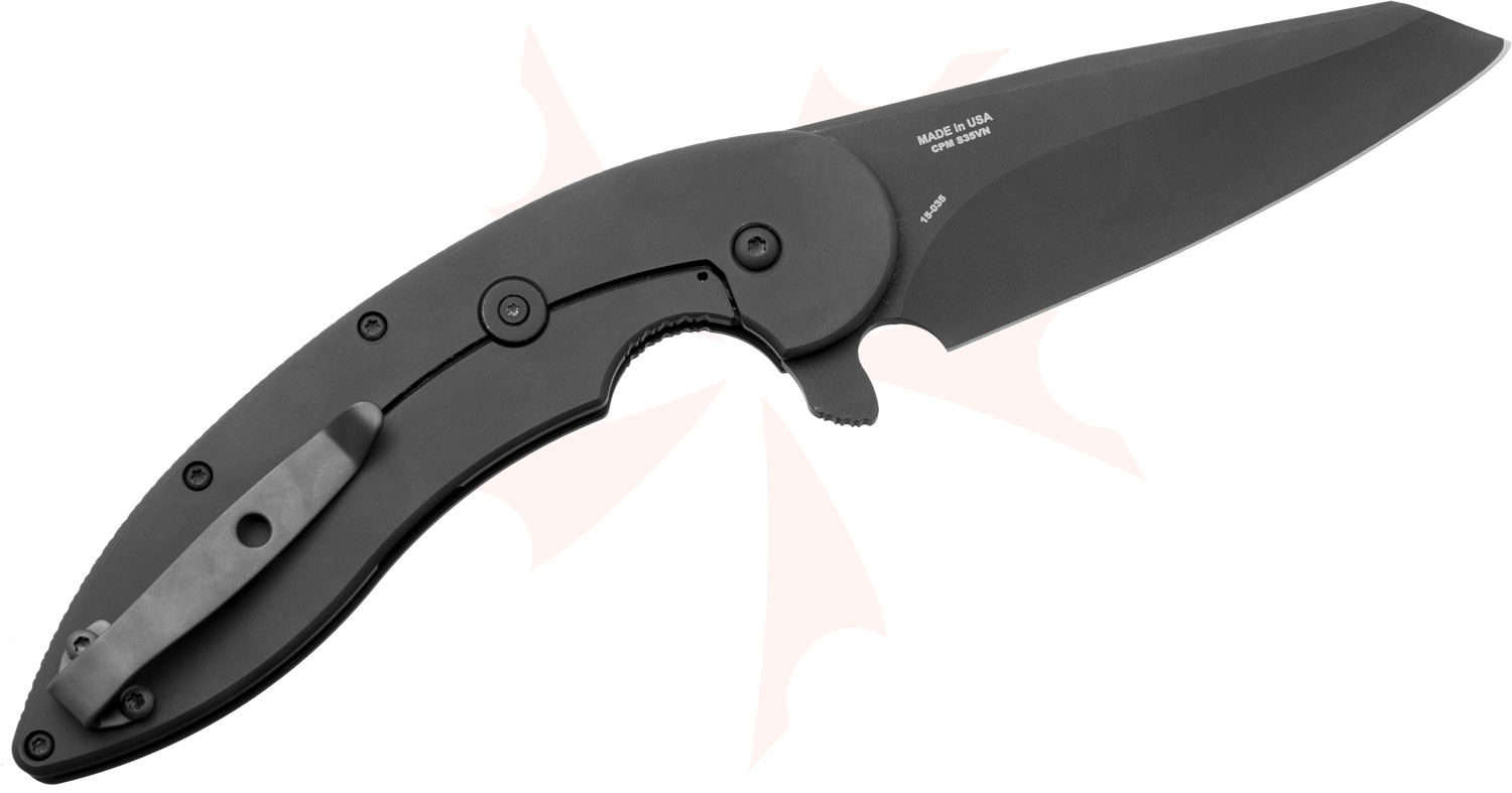 Combative Edge PX-41 Blackout Flipper 3.75" S35VN Black Plain Blade ...