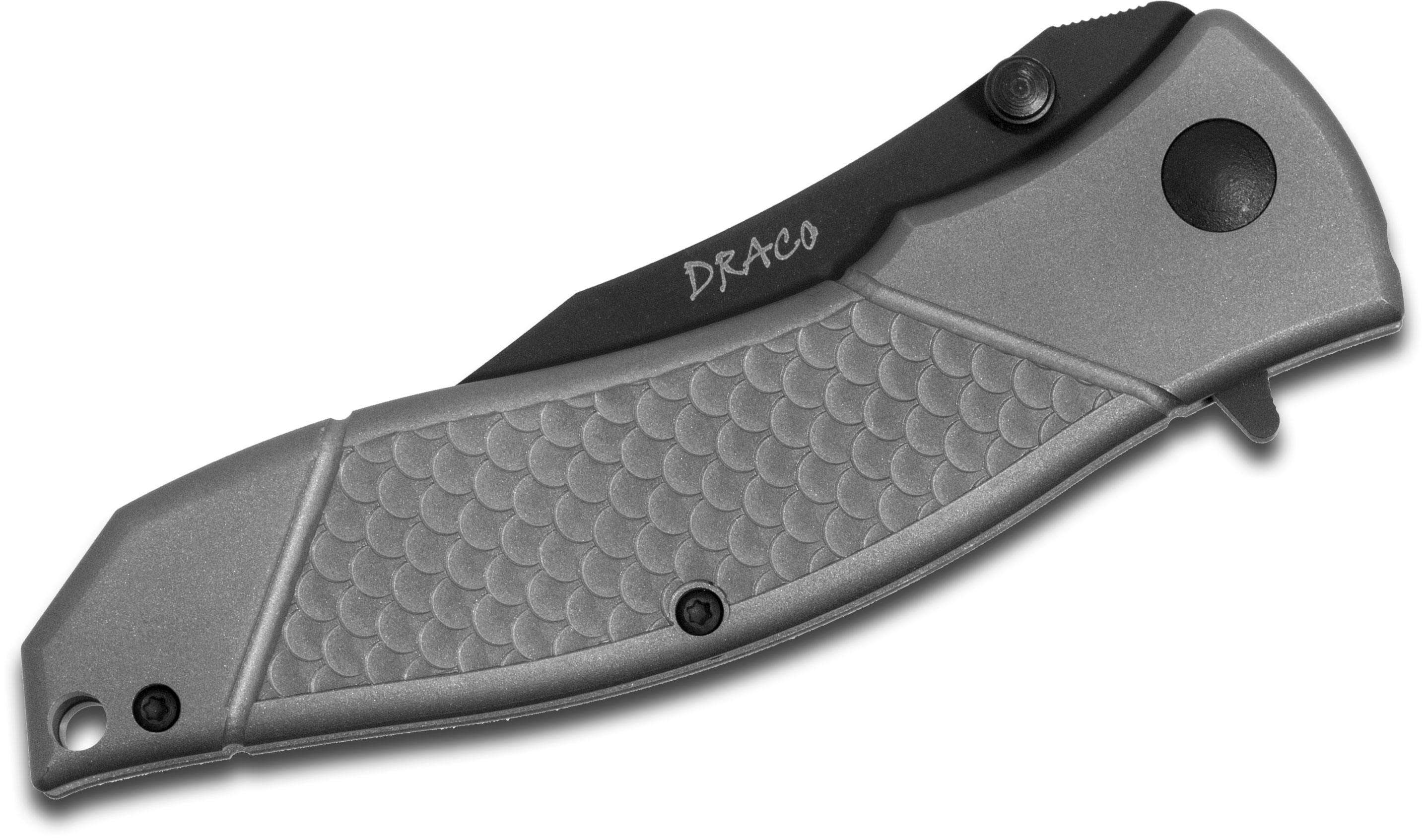 Combative Edge Draco Tuxedo Assisted Flipper 3.5" S30V Black Combo ...