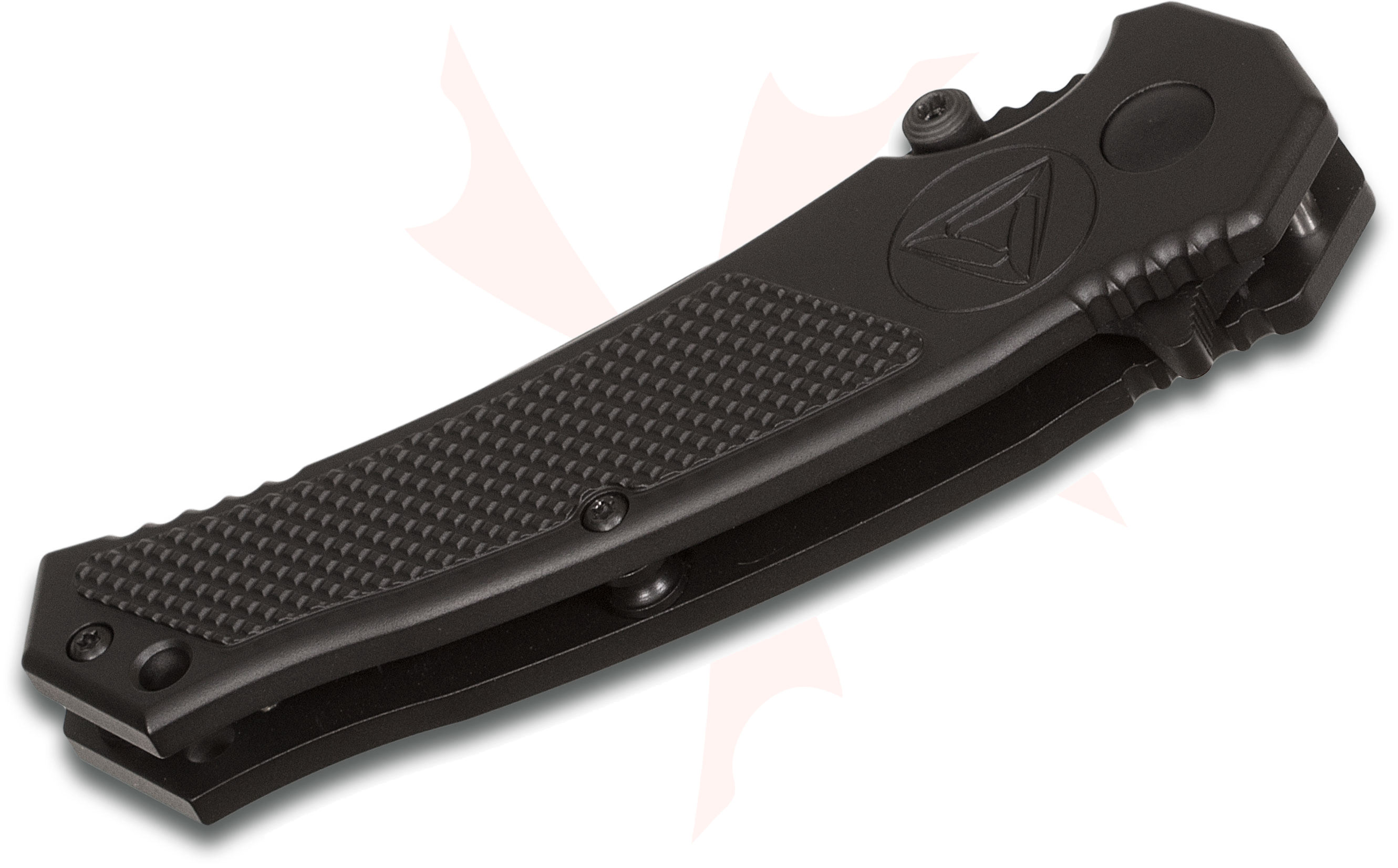 Combative Edge M1/X Manual Flipper 3.2" S90V Black Tanto Plain Blade ...