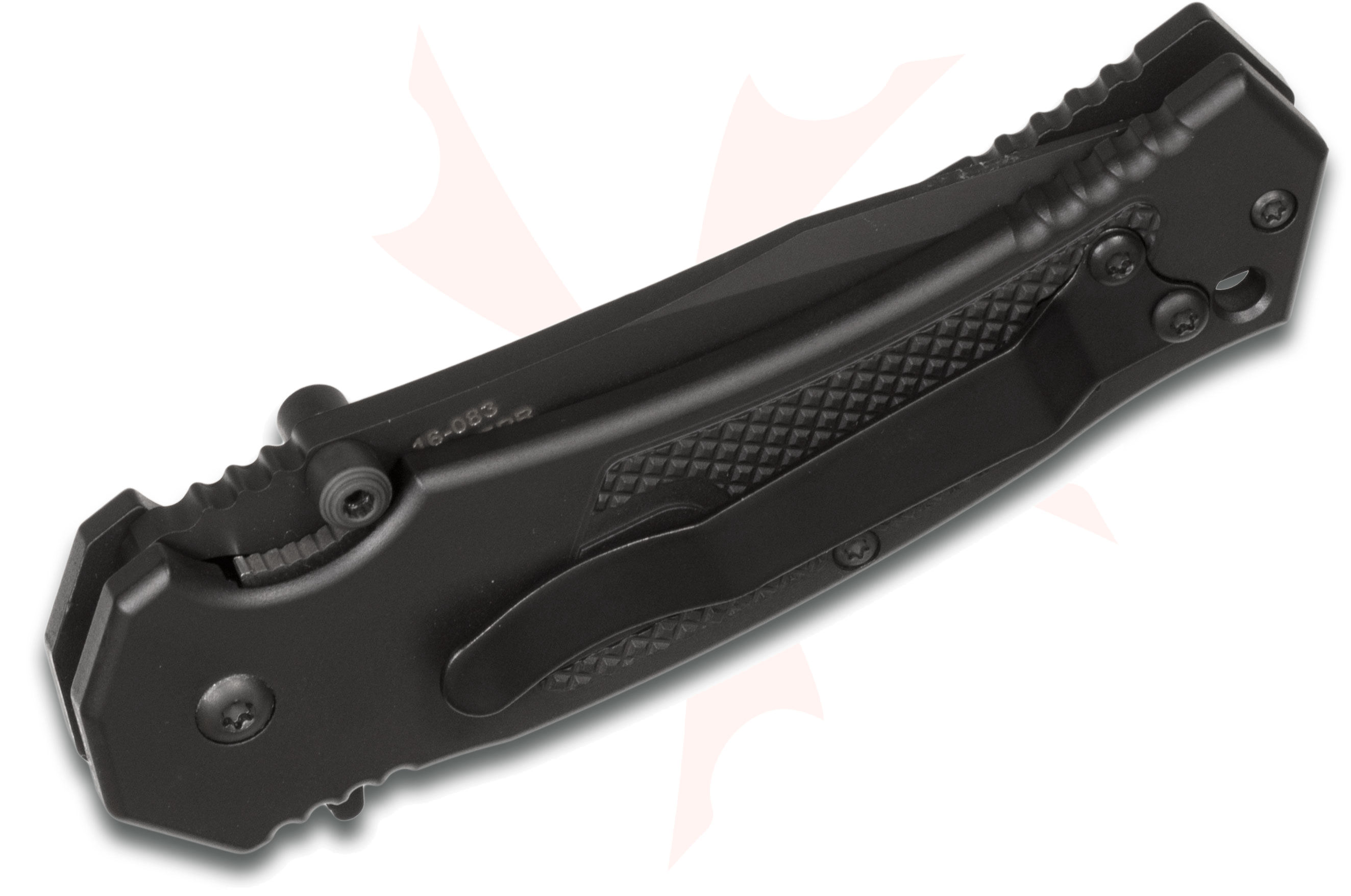 Combative Edge M1/X Manual Flipper 3.2" S90V Black Tanto Plain Blade ...