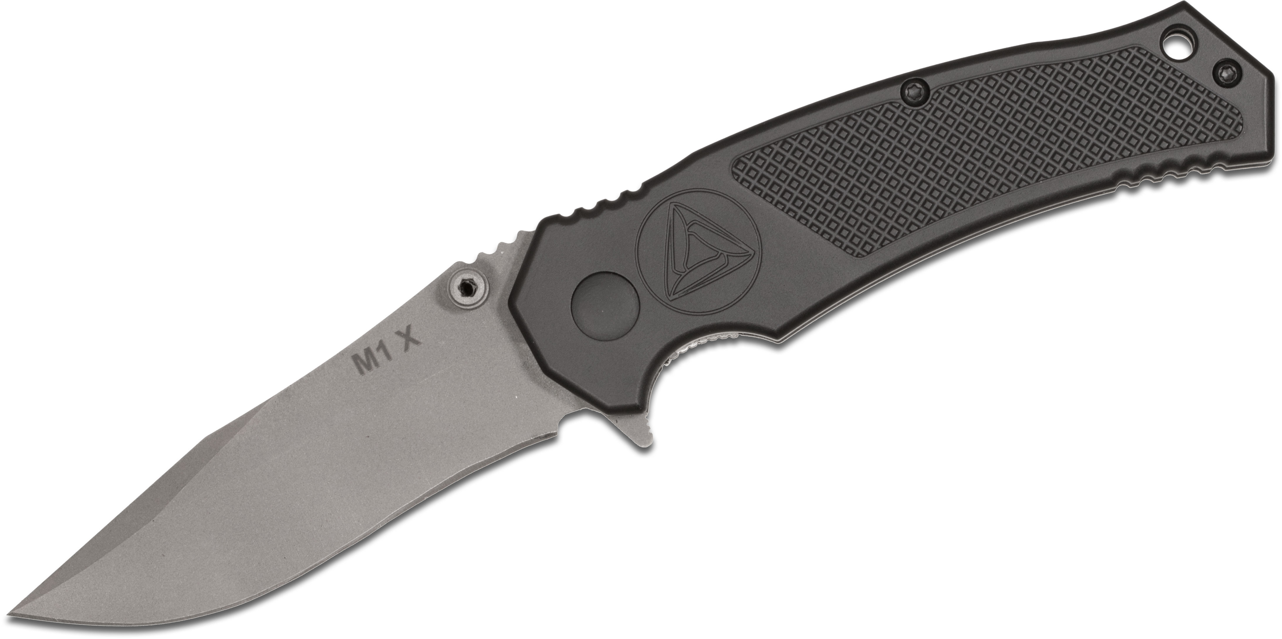 Combative Edge M1/X Manual Flipper 3.2" S90V Bead Blasted Clip Point ...
