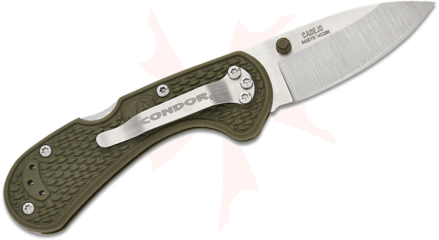 Condor Tool & Knife CTK812-3.0Z-SK Cadejo Folding Knife 2.66" Sandvik ...