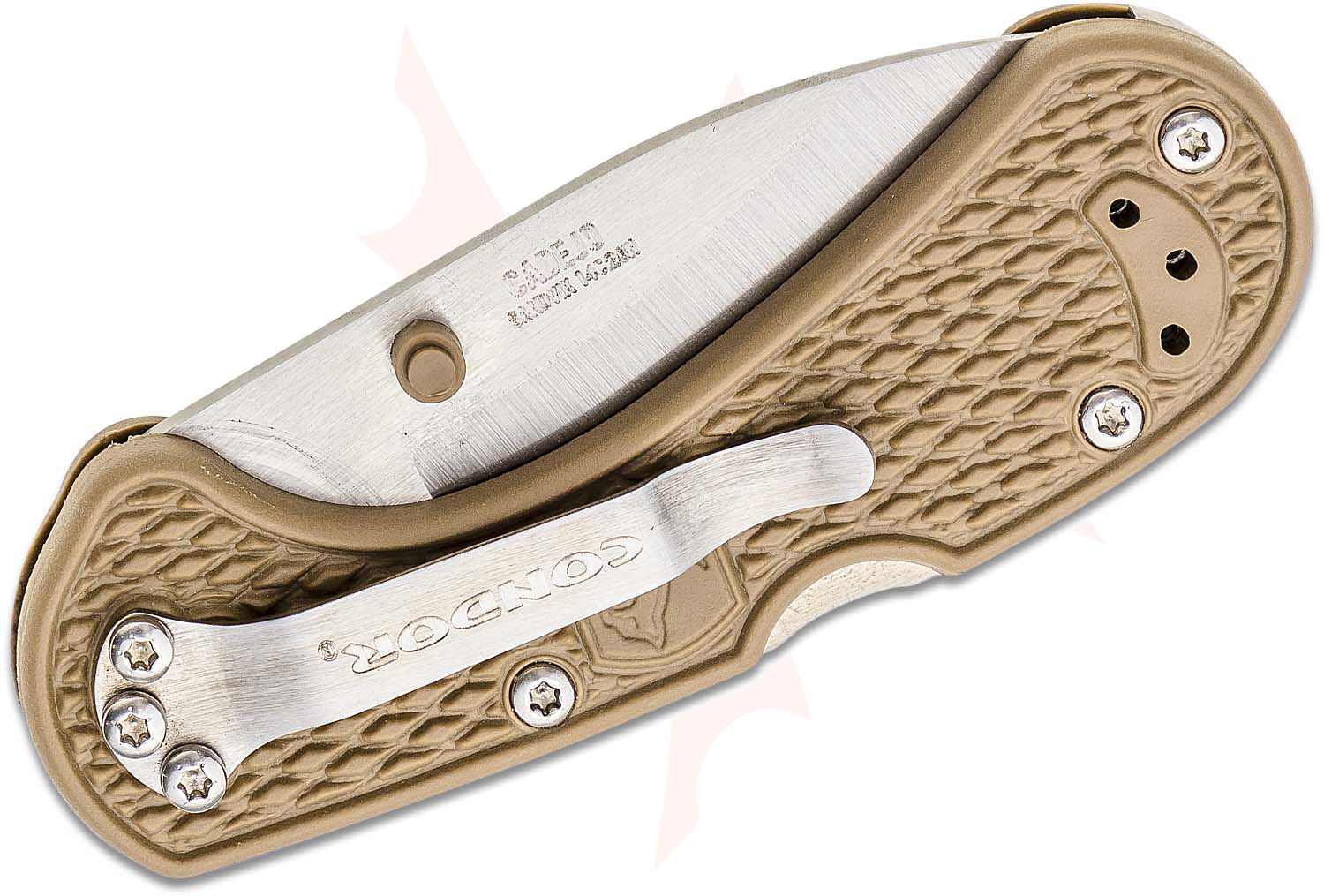 Condor Tool & Knife CTK805-2.5SK Cadejo Folding Knife 2.66" Satin Drop ...