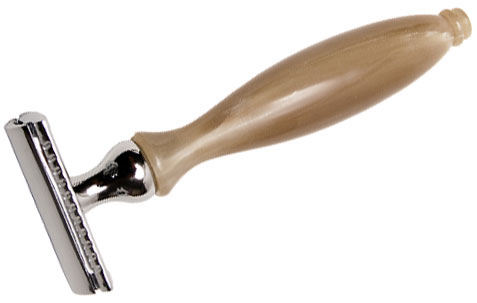 Parker Double Edge Three Piece Safety Razor About 4" Long, Real Horn ...