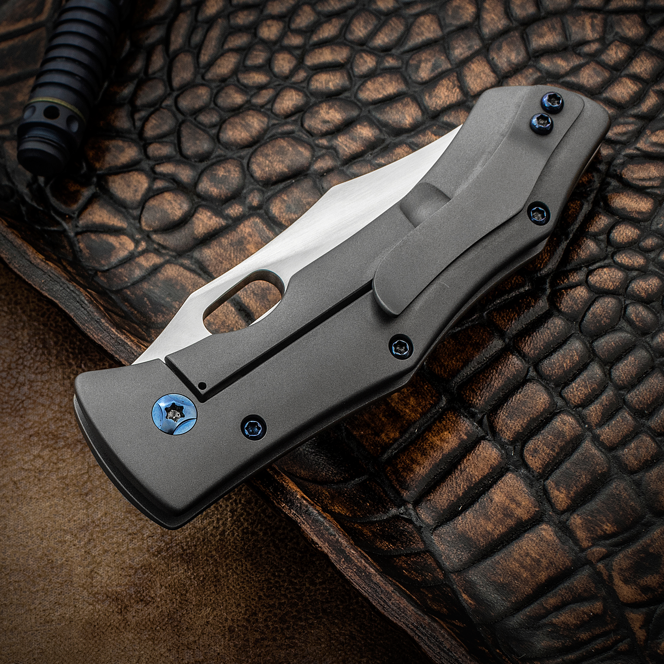 Ed Cope Custom SR.33 Folding Knife 3.375" S35VN Hand Rubbed Satin Blade ...