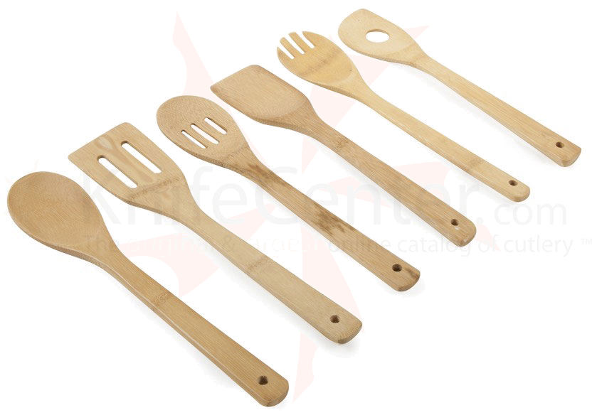 Core Bamboo 6 Piece Kitchen Utensil Set, 100% Bamboo - KnifeCenter ...