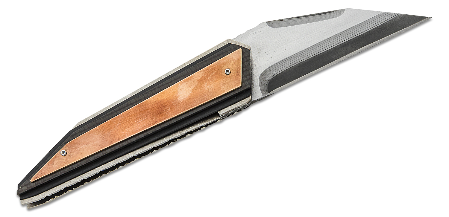 Corrie Schoeman Handmade Knives D-Fuse Front Flipper Knife 3" San Mai ...
