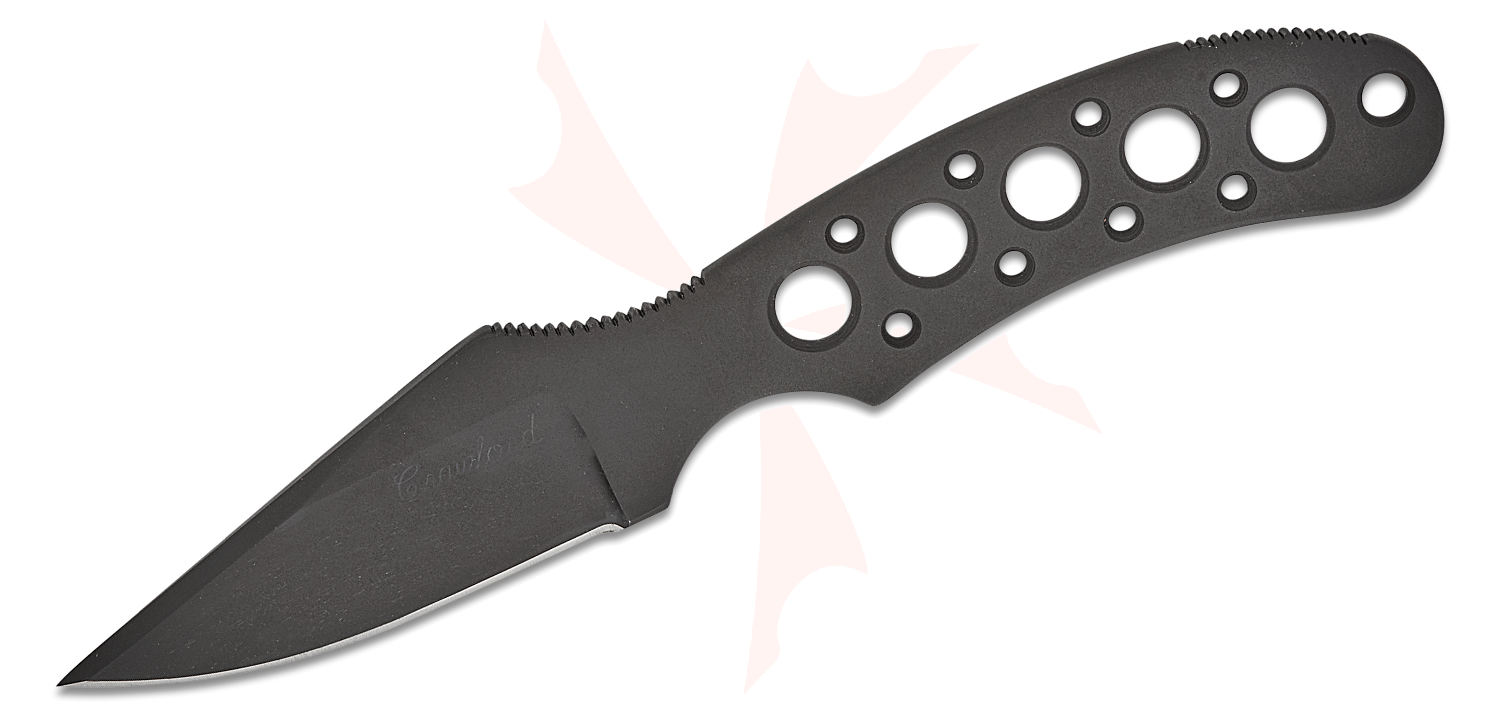 Crawford Custom Legionnaire Fixed Blade Neck Knife 3" CPM-154 Midnight ...